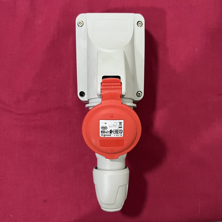 Jual Surface Socket Mounting + Plug 4 PIN 3 Phase 16A IP44 Legrand ...