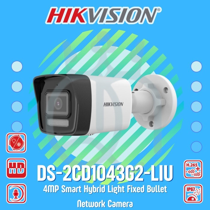 Jual CAMERA CCTV HIKVISION DS-2CD1043G2-LIU 4MP SMART DUAL LIGHT BULLET AUDIO | Shopee Indonesia