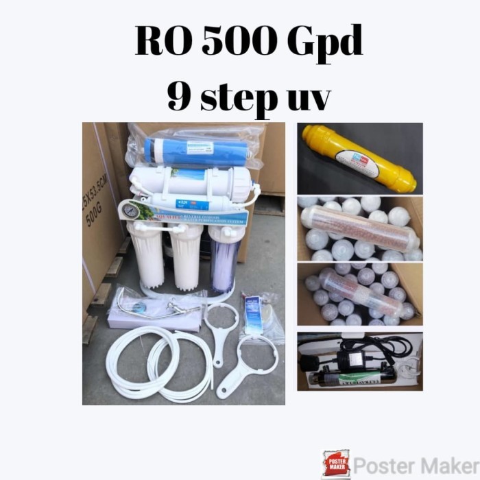 Jual Mesin RO 500gpd 9step uv- reverse osmosis 9step 500gpd +uv Cisso | Shopee Indonesia