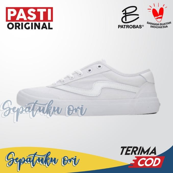 Jual Sepatu Patrobas New Ivan Low Triple Full White Putih Original ...