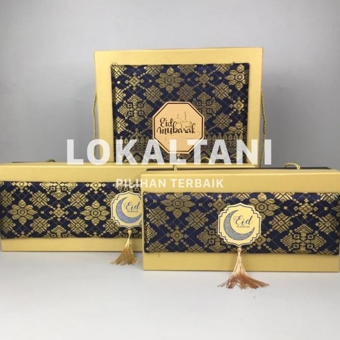 Jual Hardbox Songket Premium Isi 2,3,4Toples / Box Hampers Lebaran ...