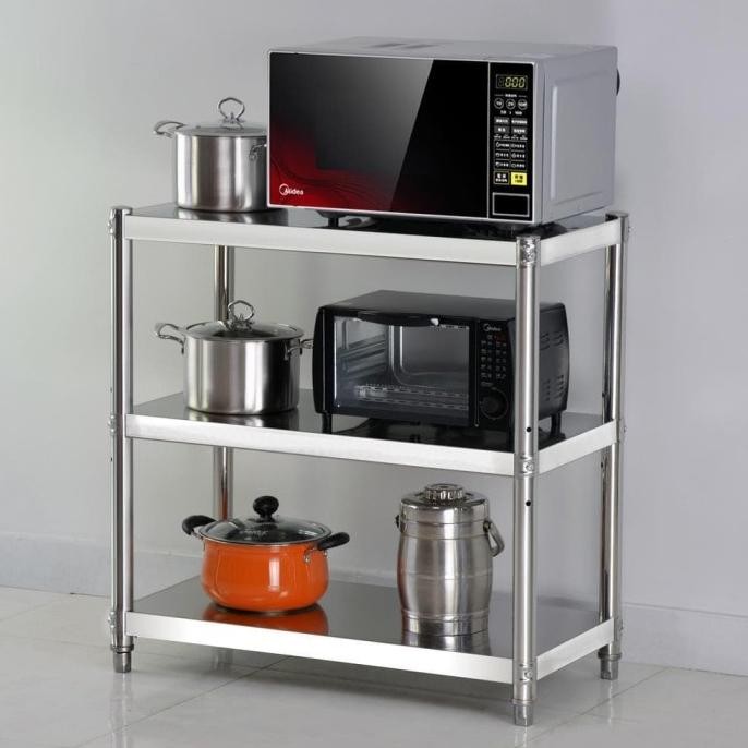 Jual Rak Dapur Portable Stainless 3 Susun A825 | Shopee Indonesia
