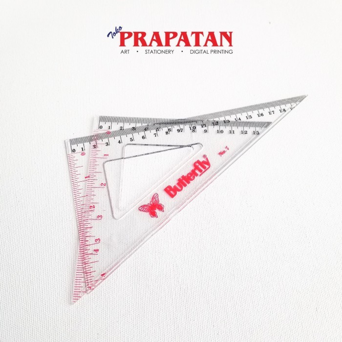 Jual Penggaris Segitiga Butterfly no 7 / Triangle Ruler | Shopee Indonesia