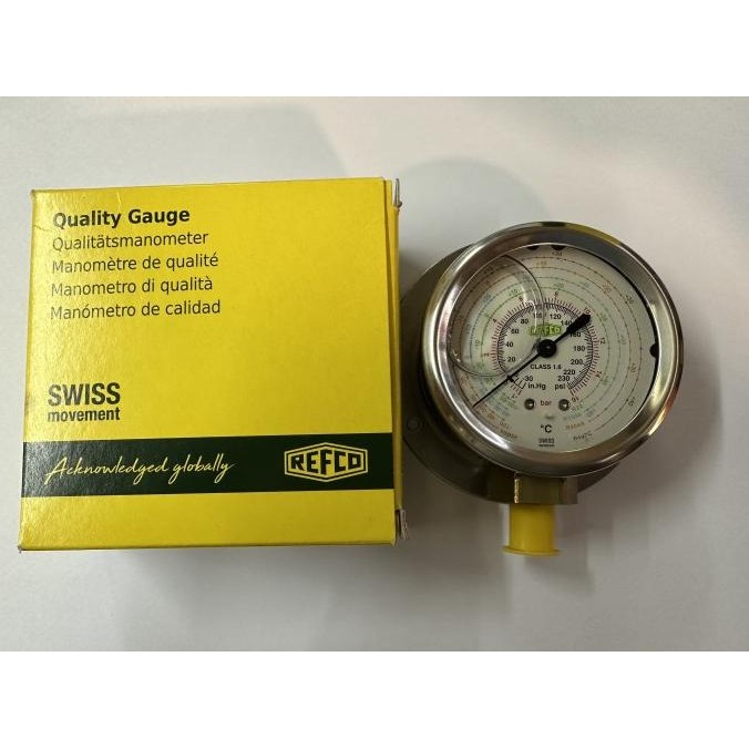 Jual Pressure Gauge Refco With Oil | Meteran Refco Low Pressure Mr-206-Ds | Shopee Indonesia