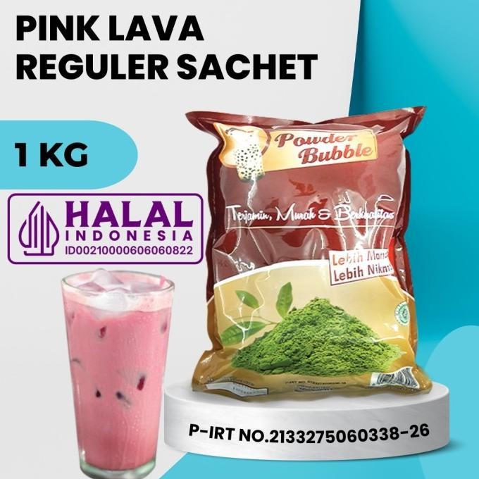 Jual BARU POWDER SACHET/ BUBUK MINUMAN PINK LAVA 1KG (CREAMER+GULA ...