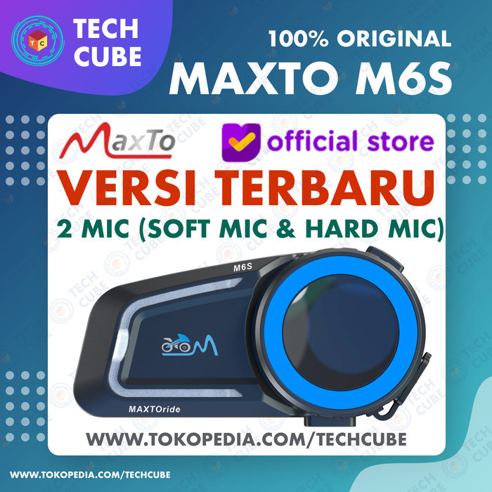 Jual MAXTO M6S MESH BLUETOOTH INTERCOM HELM MUSIC SHARING ALT M2 M2C M3 M3S | Shopee Indonesia