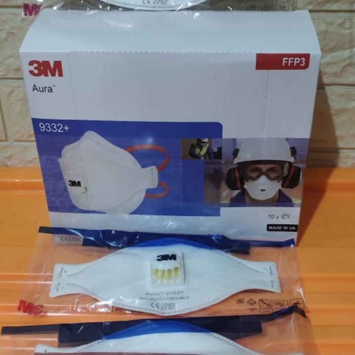 Jual MASKER 3M N95 AURA 9332+ FFP3 1 KOTAK ISI 10 PCS | Shopee Indonesia