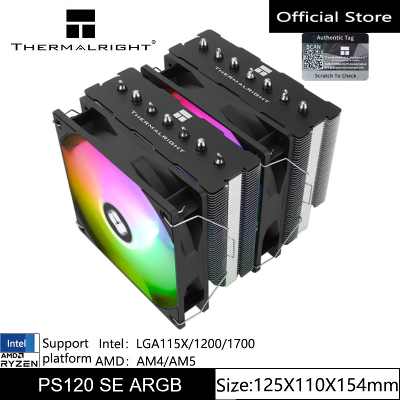 Jual Thermalright PS120 SE ARGB Radiator CPU Air Cooler 7 Heat Pipes ...