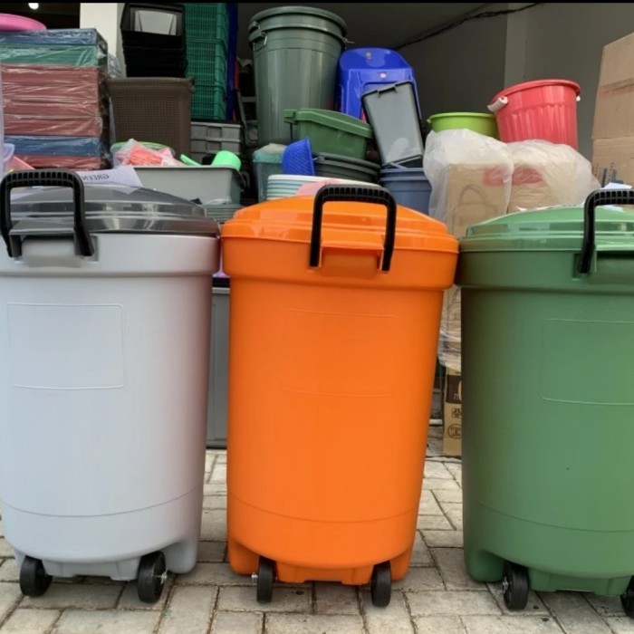 Jual Tempat Sampah Besar 120 Liter + Roda Green Leaf 2120/Bak Sampah/Tong | Shopee Indonesia