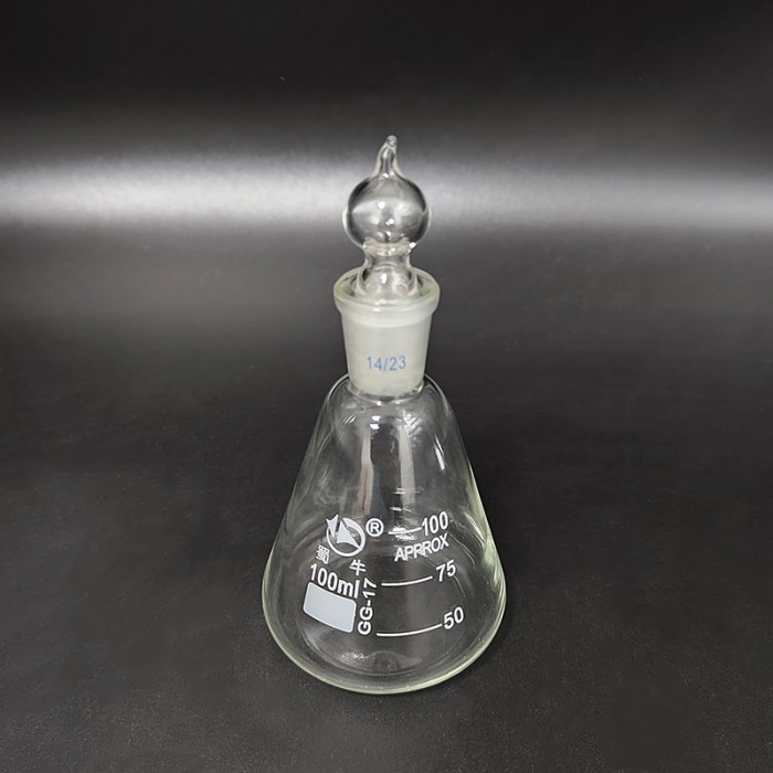 Jual SHUNIU CONICAL FLASK WITH STANDARD GROUND-IN GLASS STOPPER 50ML ...