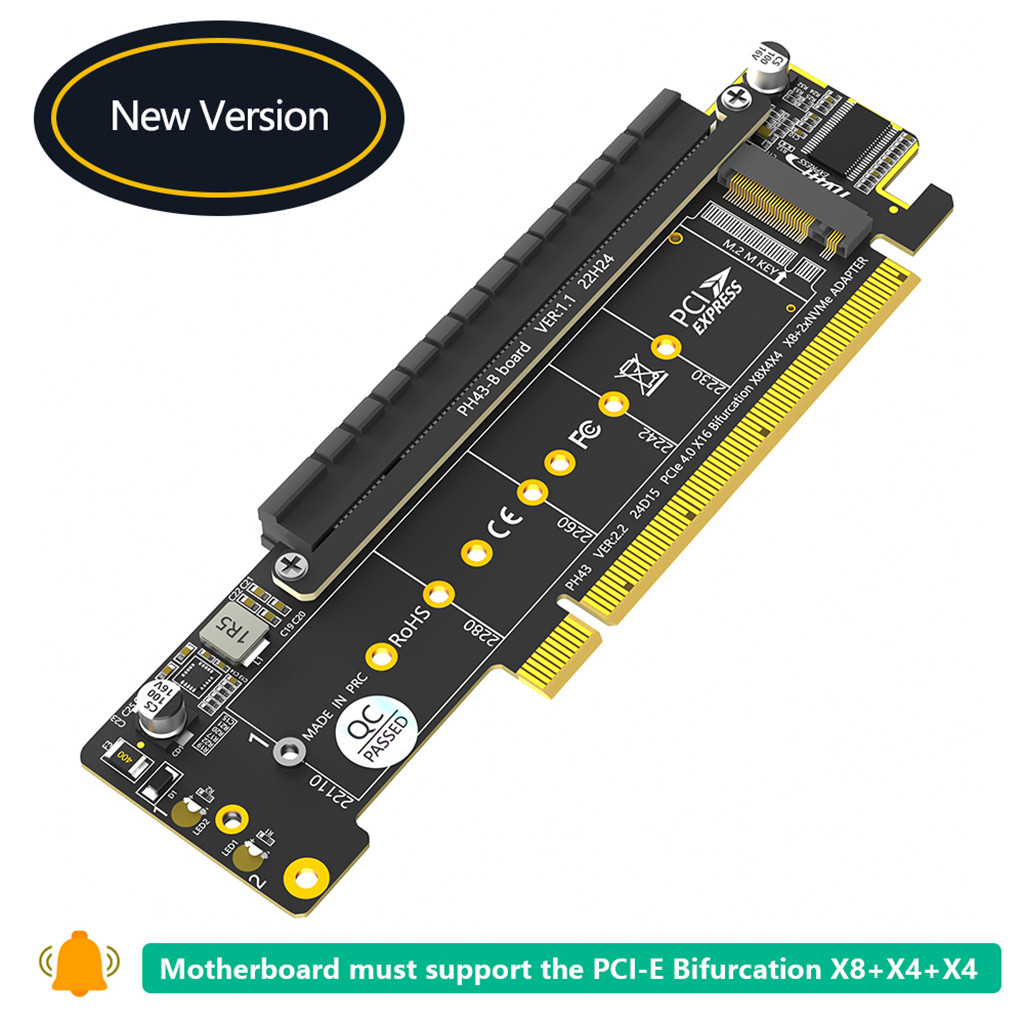 Jual PCI Express X16 to Dual M2 for NVME M Key + PCIE X16(X8 Signal ...