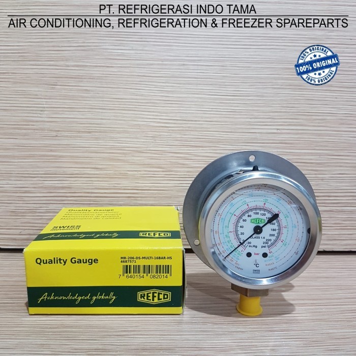 Jual Low Pressure Gauge Oil Refco Mr-206 Ds Raket Bottom - Meteran With Oil | Shopee Indonesia