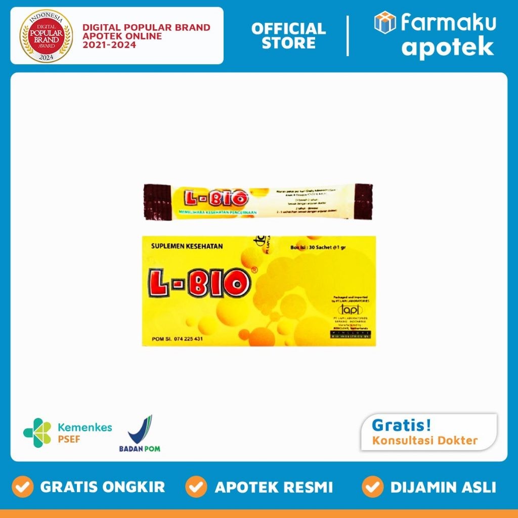 Jual L-Bio Sachet 1 gr - BIN | Shopee Indonesia
