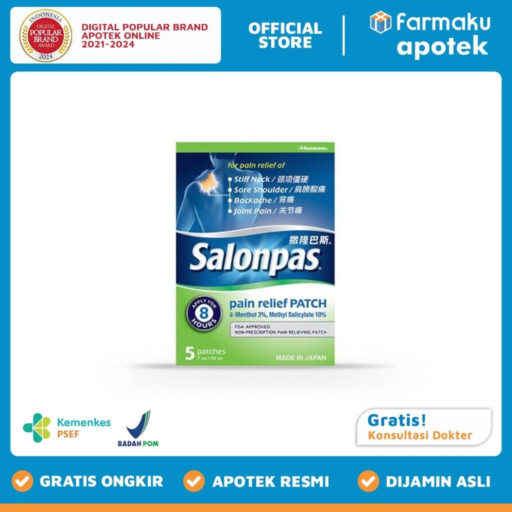 Jual Salonpas Pain Relief Patch Sachet 5 Lembar - BIN | Shopee Indonesia