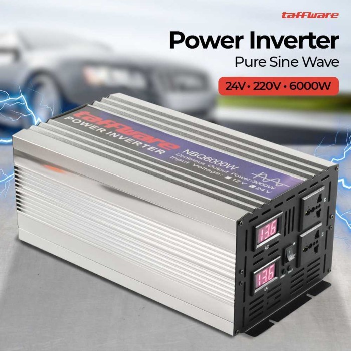 Jual Pure Sine Wave Car Power Inverter DC 24V to AC 220V 6000W | Shopee ...