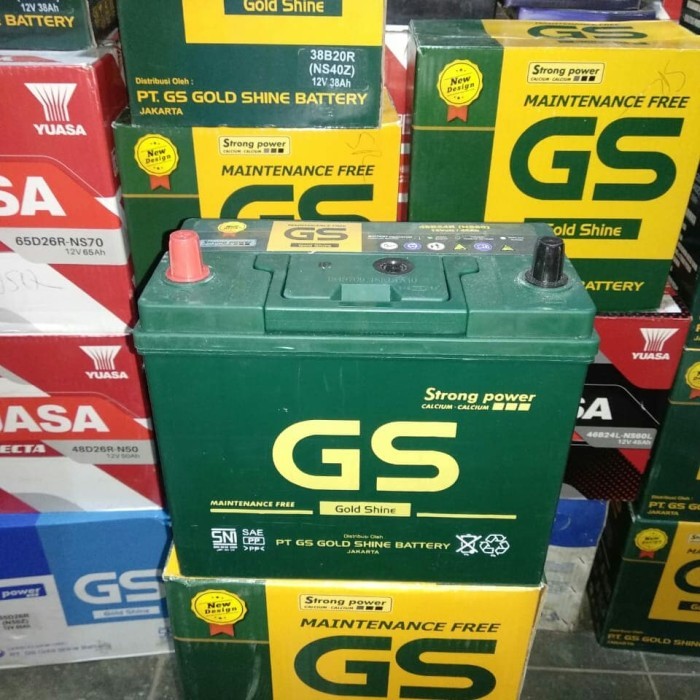 Jual Aki Accu Gs Mf Kering Gold Shine Ns40Zl 38Ah (38Amper) | Shopee Indonesia