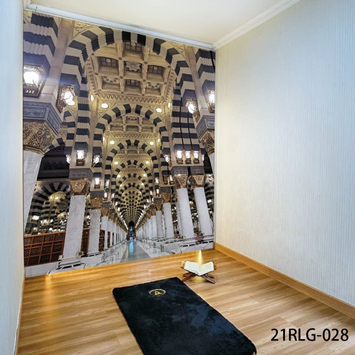 Jual Wallpaper Dinding 3D Custom Islami Tiang Masjid Nabawi (21Rlg-028 ...