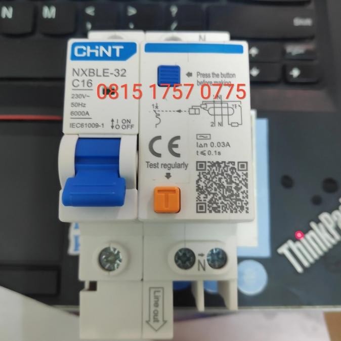 Jual RCBO Chint ELCB+MCB NXBLE-32 1P +N 6ka 6A- 32A Chint 30MA | Shopee Indonesia