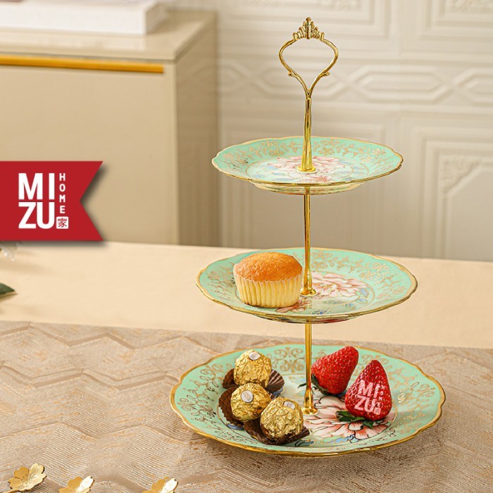 Jual MIZU 3-GATEAUX 3-TIER CERAMIC CUPCAKE DESSERT STAND MENARA KUE ...