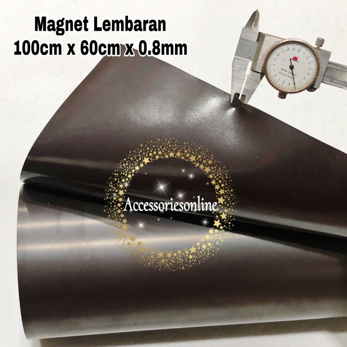 Jual Magnet Strip Lembaran Karet Rubber Flexible 100cm X 60cm Tebal 0,8mm | Shopee Indonesia