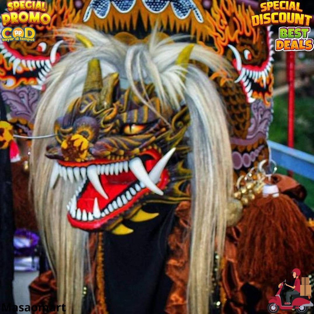 Jual Terlaris Barongan Devil Sungut Full Kayu Asli Ukuran 14 Bonus ...