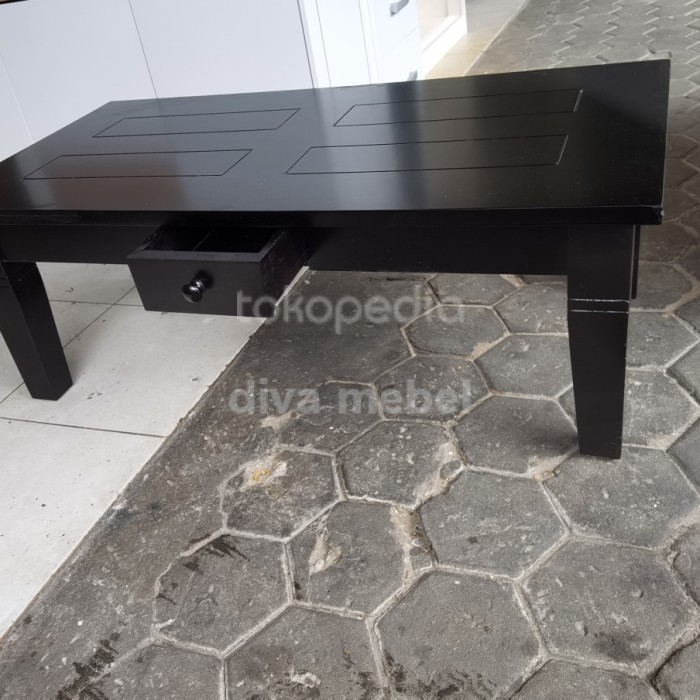 Jual Meja Tamu Kayu Hitam Berlaci | Shopee Indonesia