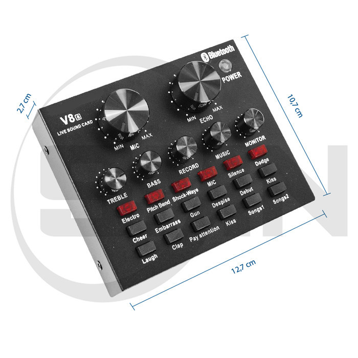 Jual Live Mixer Taffware V8 Hifi Asmr Audio Usb External Soundcard Mic ...