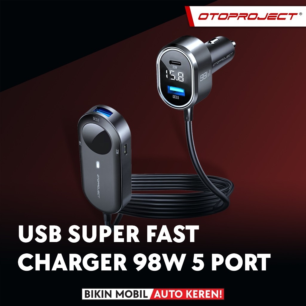 Jual Otoproject - Car Charger 98W 5 Port Usb Super Fast | Colokan ...
