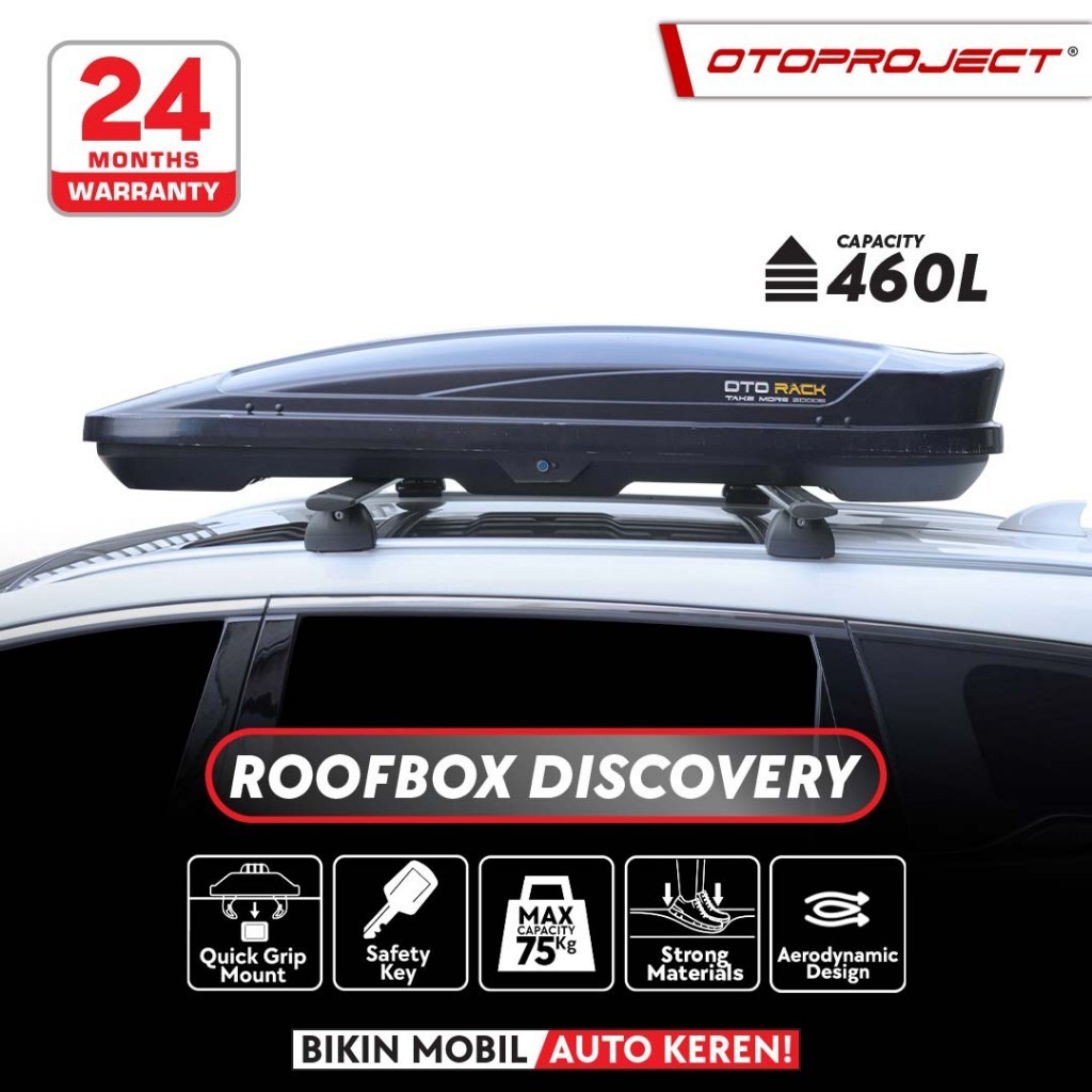Jual Otoproject - Roof Box Otorack Discovery Glossy White | Box Bagasi ...