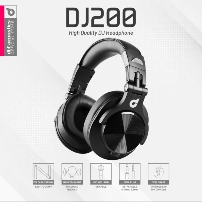 Jual Headphone Dbe Dj200 Microphone Dj 200 High Quality Dj Headset ...