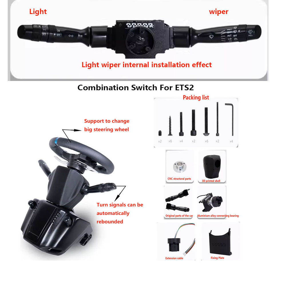 Jual YHS Euro Truck Simulator Game Steering Wheel Turn Signal Light ...