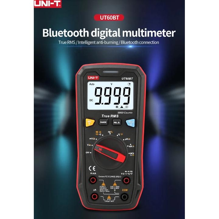 Jual Uni-T Digital Multimeter Bluetooth Smart Apps Ut60Bt Volt Ampere Resitance Temperature ...