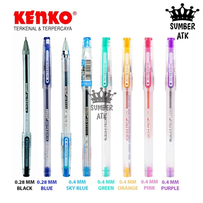 Jual EKSLUSIF PULPEN / PENA KENKO GEL PEN HI-TECH-H 0.28MM BLACK - 1 ...