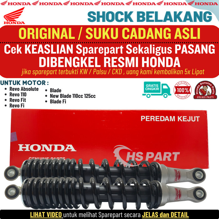 Jual Shock Shockbreaker Belakang Revo 110 Fit Fi Asbolute Blade New Fi ...