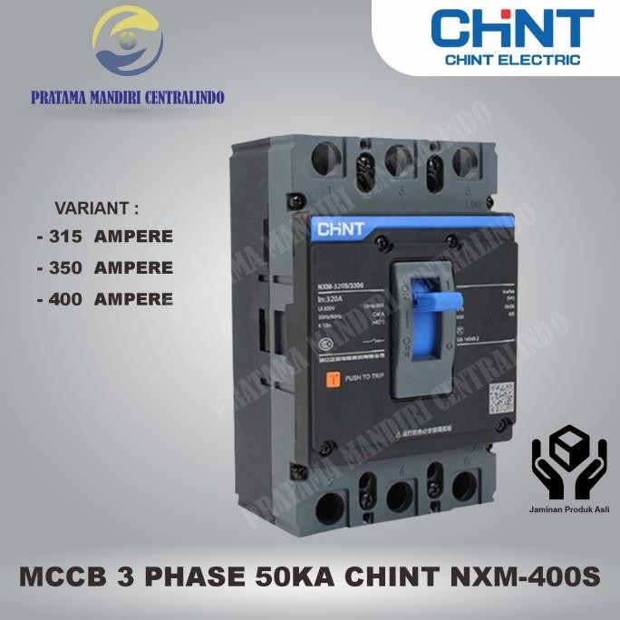 Jual Miliki Mccb Chint 3 Phase Nxm-400S/3P 50Ka 315A S.D 400A Original | Shopee Indonesia