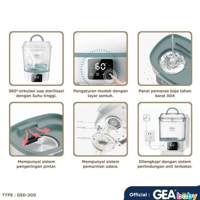 Jual Promo Gea Baby Gsd-200 Quick Multifunction Sterilizer & Dryer ...