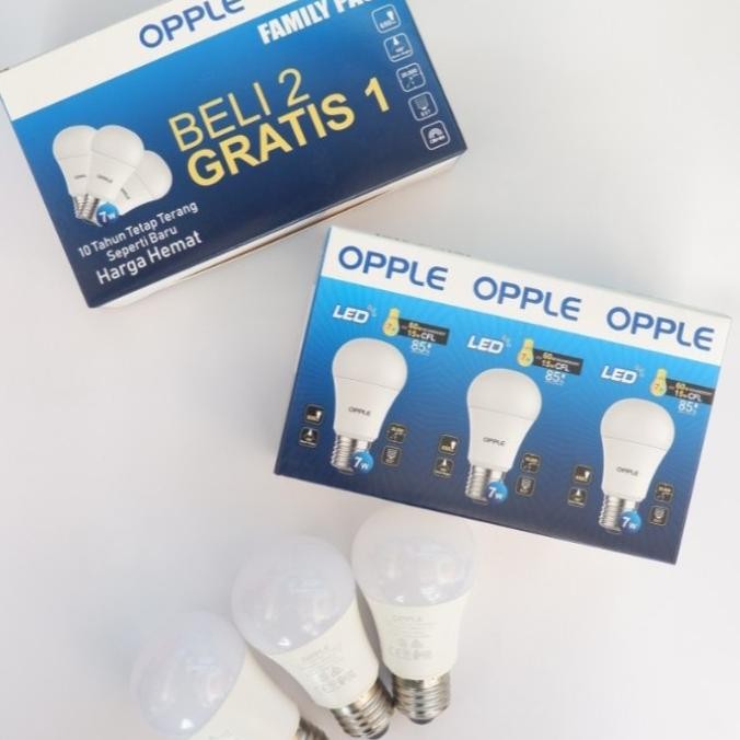 Jual SALE! LAMPU / BOHLAM BULB LED OPPLE 7W (7 WATT) - 3 PCS (BELI 2 GRATIS 1) | Shopee Indonesia