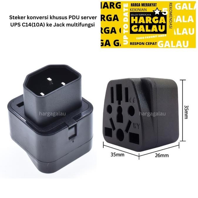 Jual Produk Baru!! Colokan Kaki 3 Pdu Jack Konverter Ups Iec320 C13 C4 ...