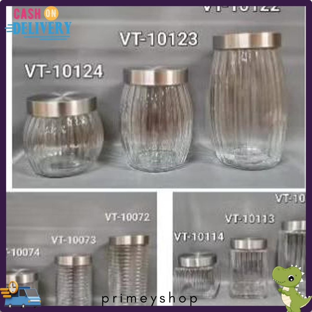 Jual Vita Stoples Toples Kaca Bahan Kaca Tebal Tutup Putar Stainless ...