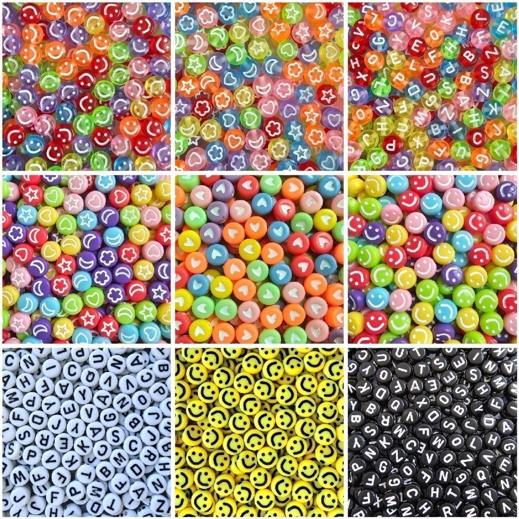 Jual (50gr) Manik Manik Huruf Gelang DIY Beads - BH084 (Barkah Jewelry ...