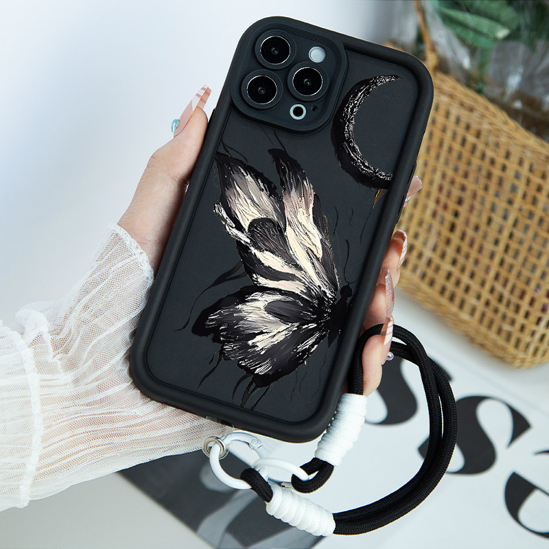 Jual Untuk Lanyard Lukisan Kupu-Kupu Soft Cass Hp Vivo Y19S Y17S V30 V30E V40 Lite 4G 5G Y28 Y18 ...