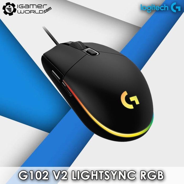 Jual Logitech G102 Lightsync V2 Black Gaming Mouse | Shopee Indonesia