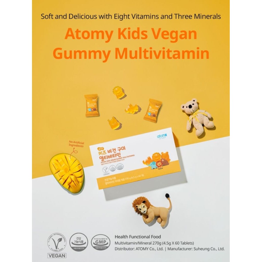 Jual Atomy Kids Vegan Gummy Multivitamin Anak Kesehatan | Shopee Indonesia