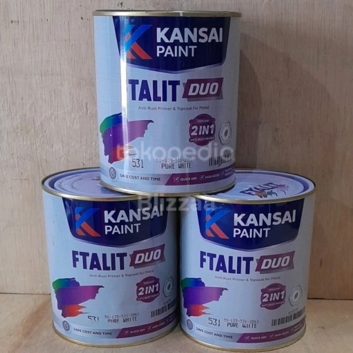 Jual Cat Minyak Kayu dan Besi Ftalit 1kg Aneka Warna Gloss / Doff Kansai Kualitas Terbaik ...