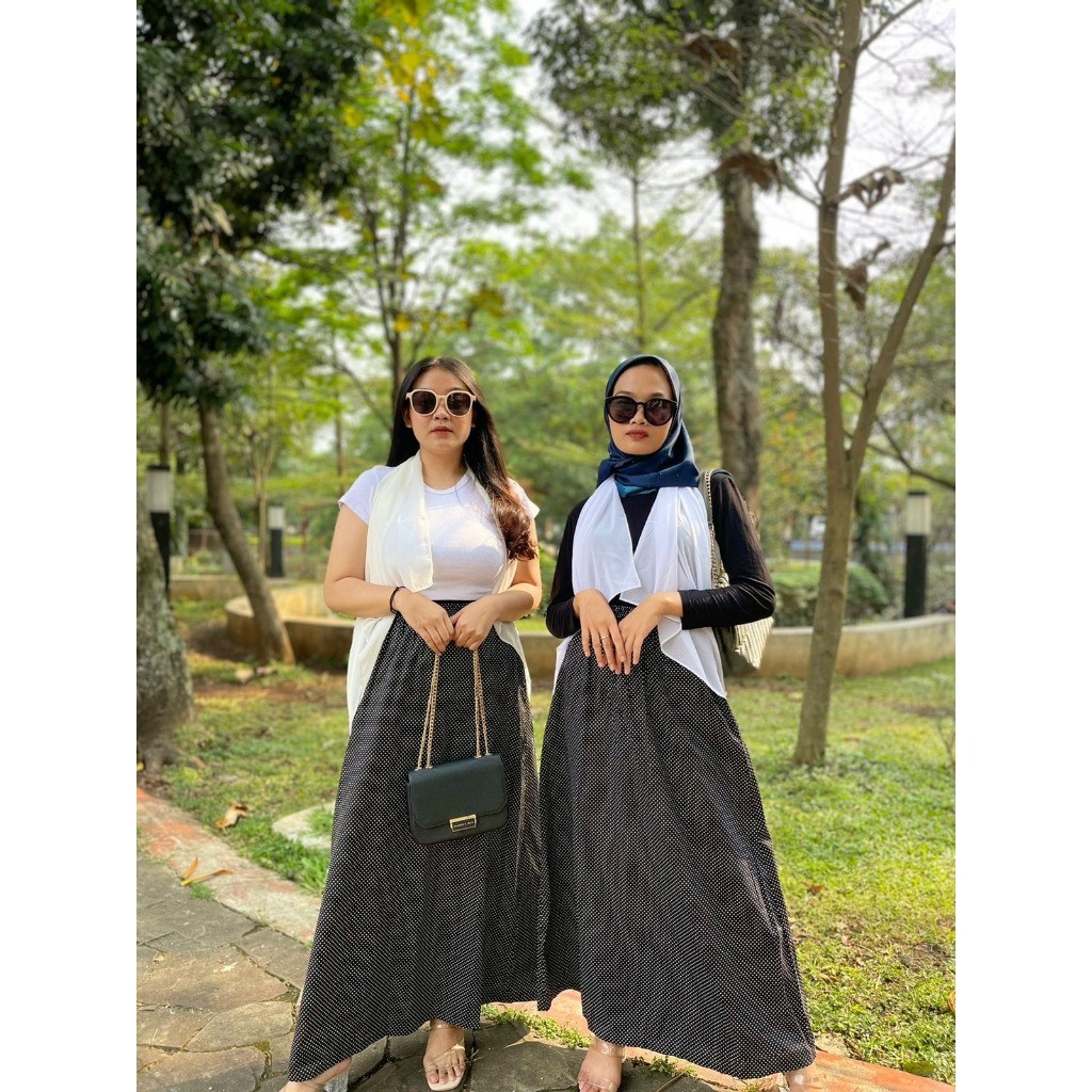 Jual Rok Polka Melia | Fashion Muslim Wanita Imani Butik Rok Model ...