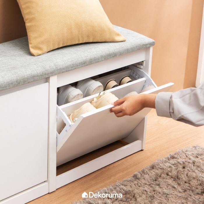 Jual Dekoruma KEIJI Rak Sepatu Layer Puff dengan Tempat Duduk / Bench ...