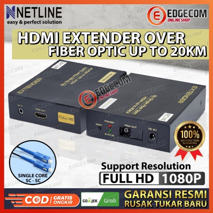 Jual Hdmi Extender Over Fiber Optic (Fo) Up To 20Km 1080P 60Hz | Shopee ...