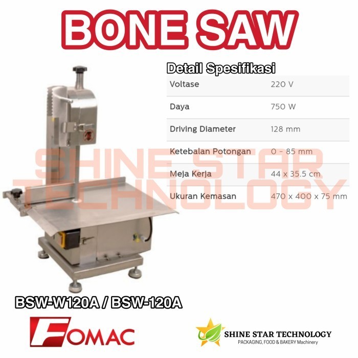 Jual FOMAC Bone Saw Machine Mesin Potong Daging Tulang dan Ikan Beku ...
