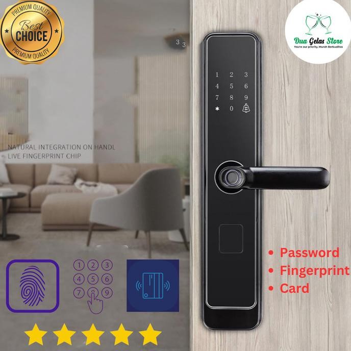 Jual Smart Home Door Lock Handle Gagang Kunci Pintu Digital Fingerprint ...
