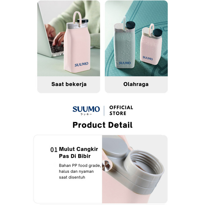 Jual SUUMO BOTOL AIR LIPAT SILIKON PREMIUM 600ML COLLAPSIBLE WATER ...